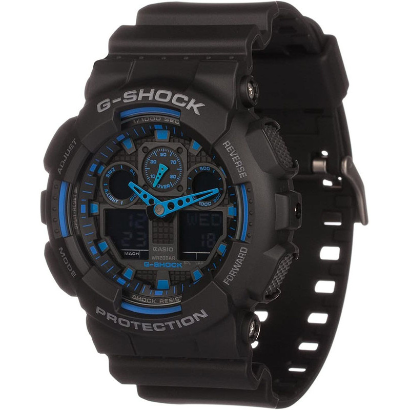 Reloj Casio G-SHOCK GA-100-1A2 Azul | Tienda Shoke